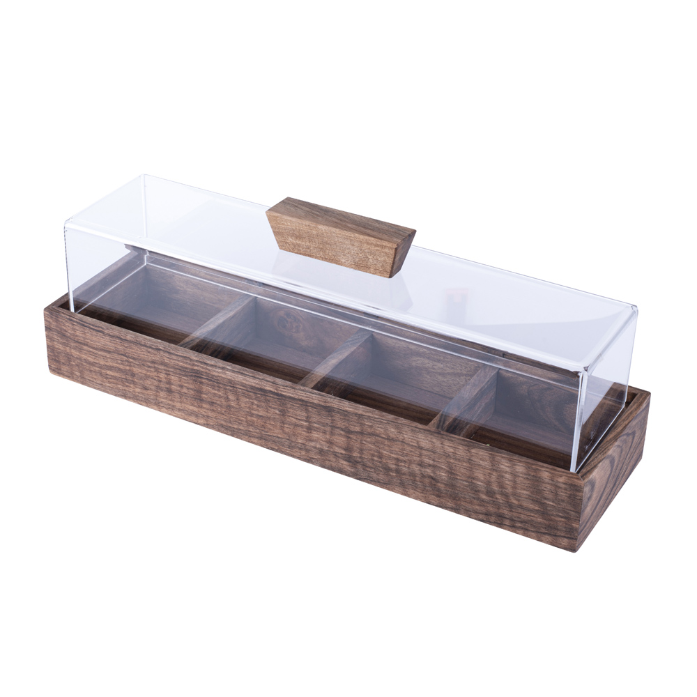 Amenity Box Four part Walnut - Woodpeckers